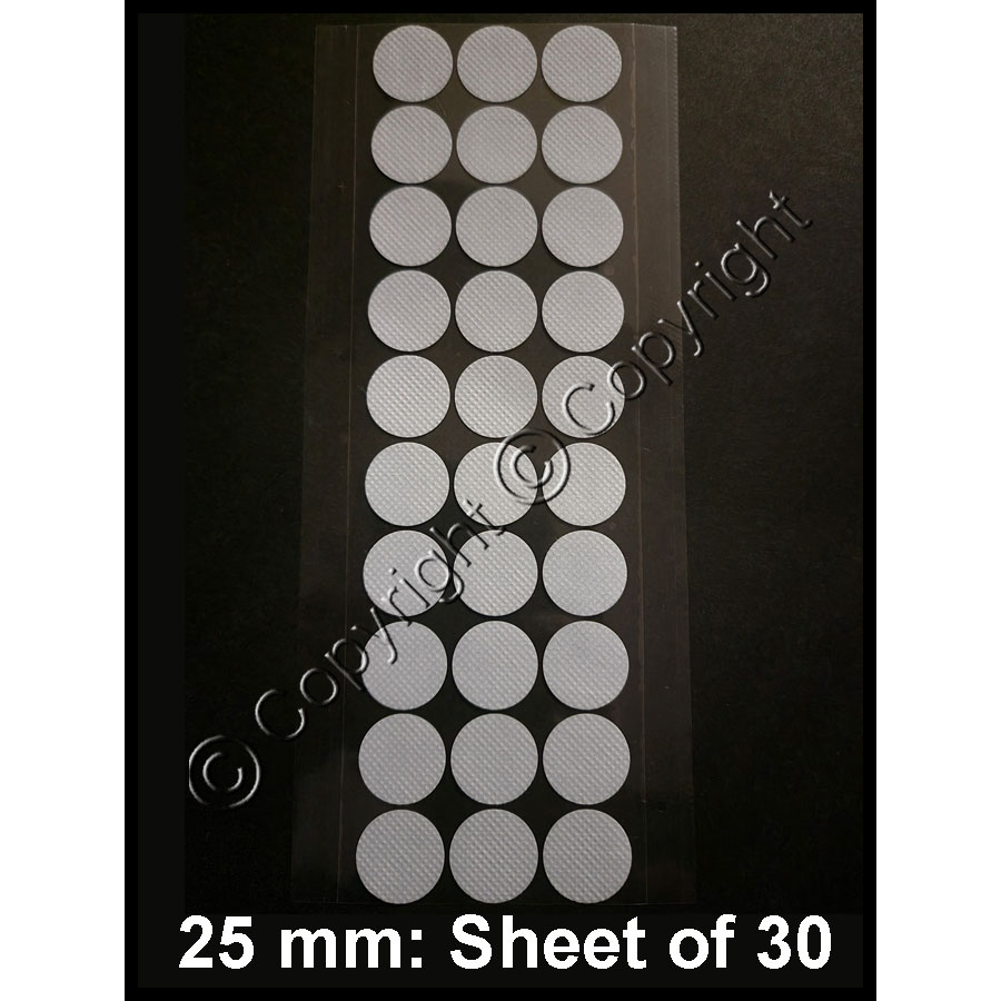 Adhesive Synthetic Filter Disc Stickers - 25 mm - Sheet of 30 : Shroom ...