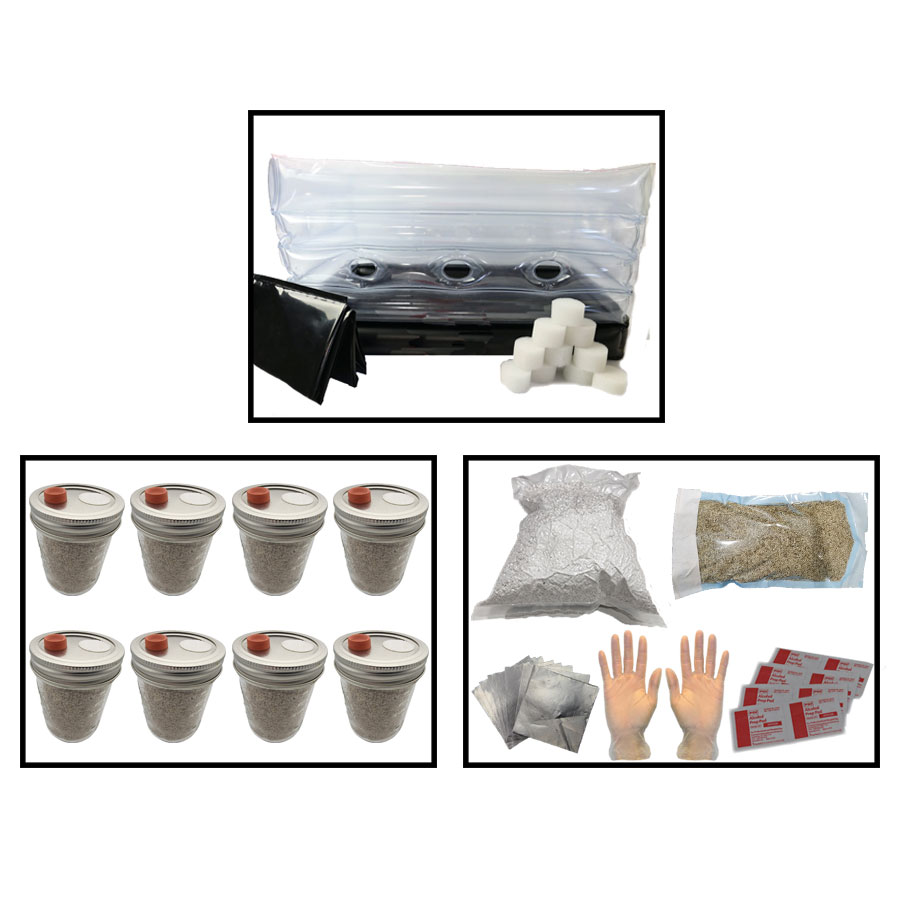 PF Tek Mushroom Grow Kit Complete BRF Jar + Inflatable Fruiting Chamber ...